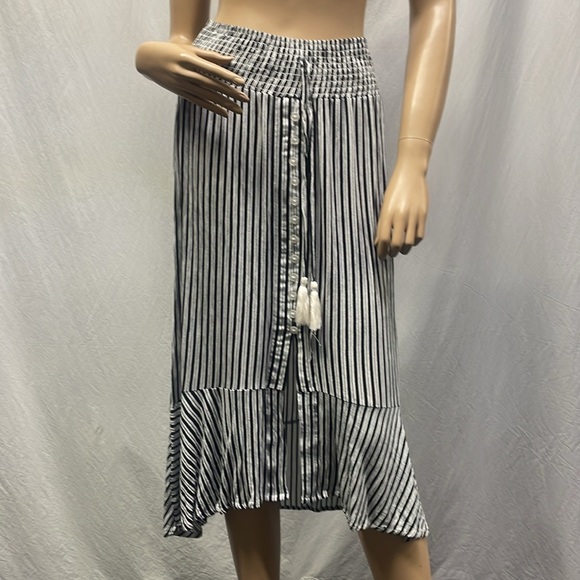 Pink Laundry | Skirts | Pink Laundry Black White Striped Midi Skirt ...